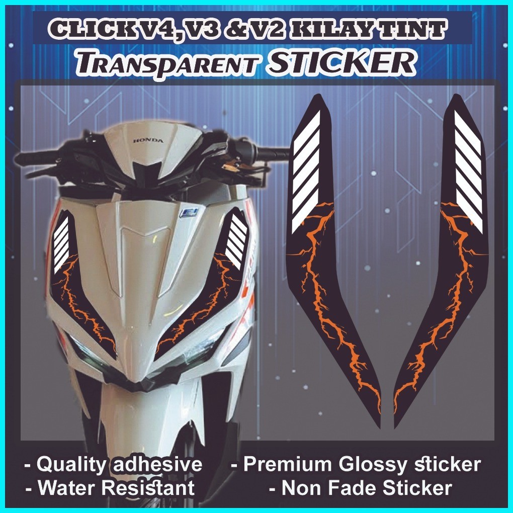 Honda click Version 4 and Version3&2 Kilay tint New Design kilay tint ...