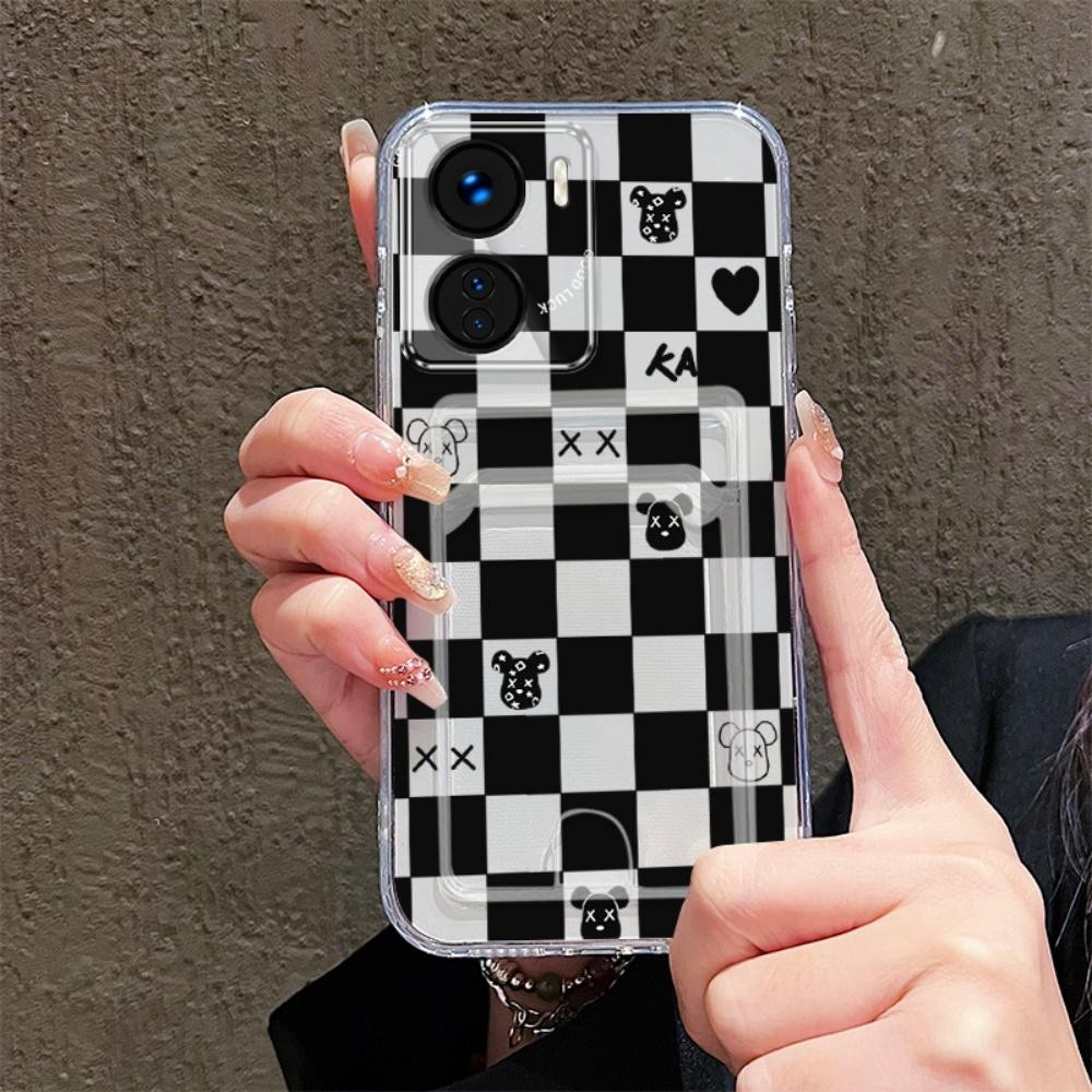 Clear Casing For VIVO Y15S Y5A Y01 Y16 4G Y36 4G Y27S Lina Grid Bear ...