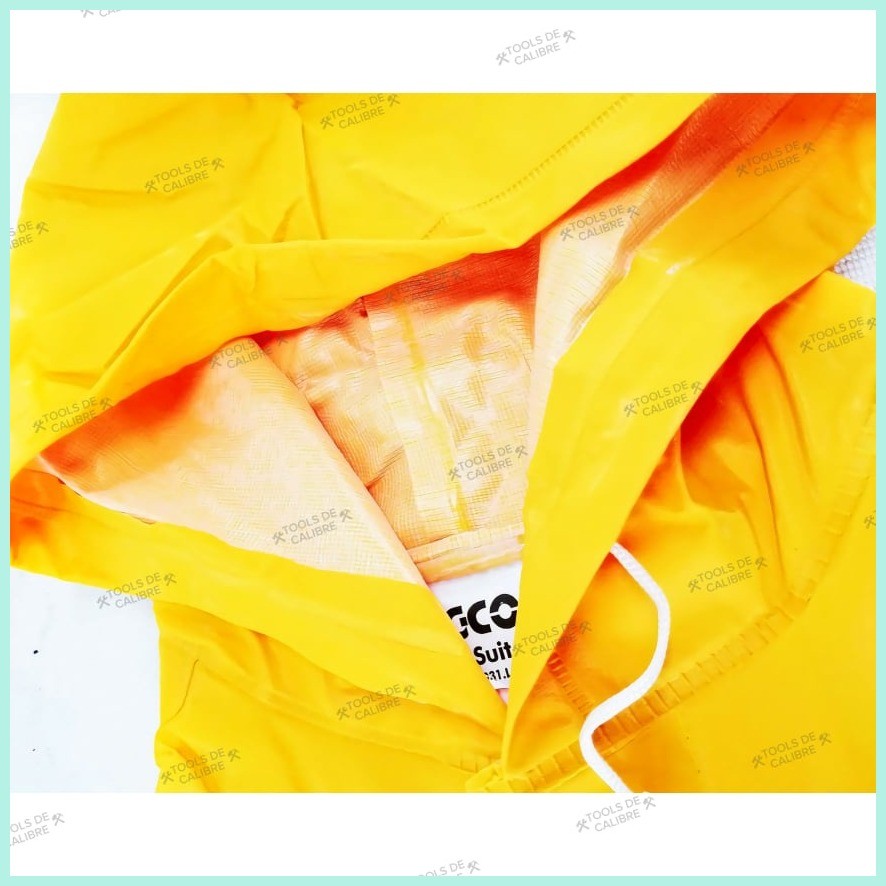 INGCO Rain Coat Suit Set with Zipper and 2 Pockets On The Coat ...