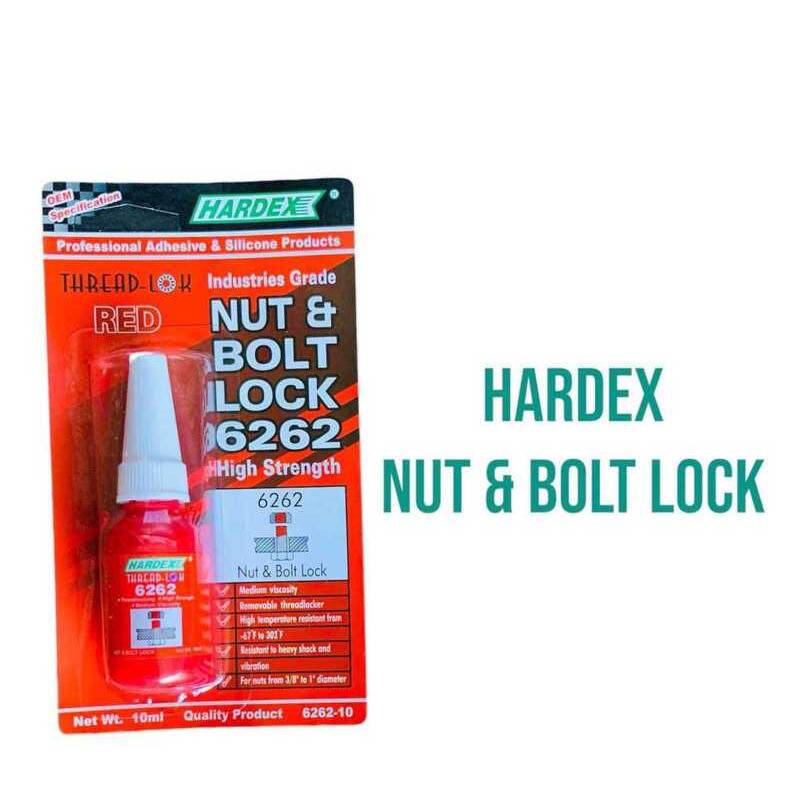 HARDEX Threadlock Nut And Bolt Lock Adhesive 10Ml (Red – High Strength ...