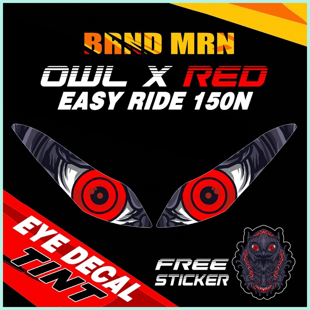MOTORSTAR EASY RIDE 150N EYE DECAL CLEAR STICKER TINT PROTECTOR XSERIES ...
