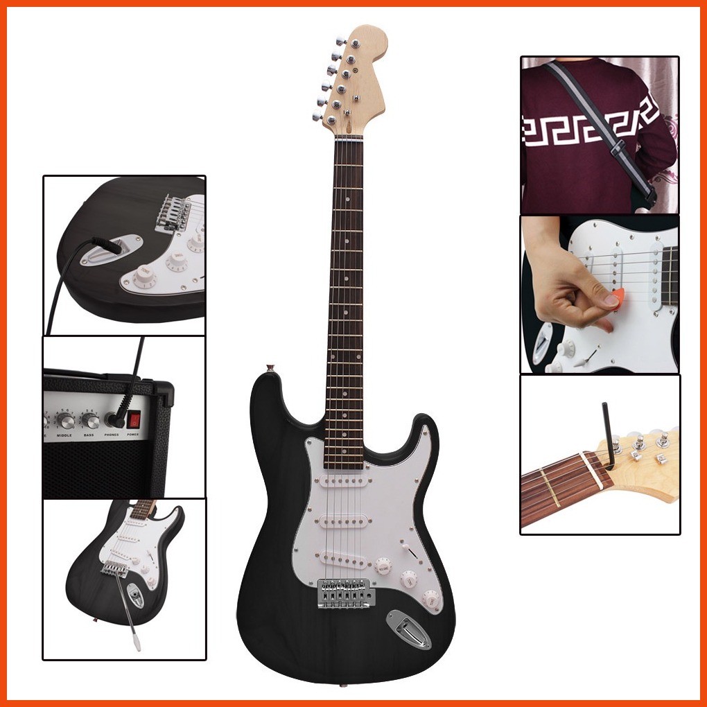 Stratocaster Electric Guitar Beginner Electric Guitar with 1-Year ...