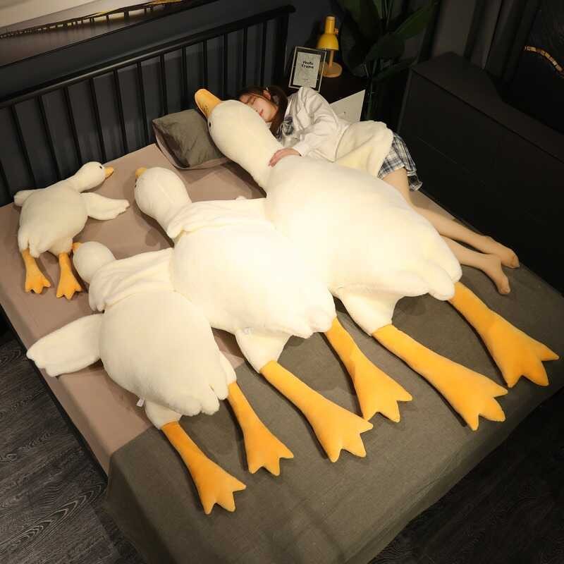 50/90/130/160Cm Big White Goose Plush Pillow Plush Toys Cute Animal ...