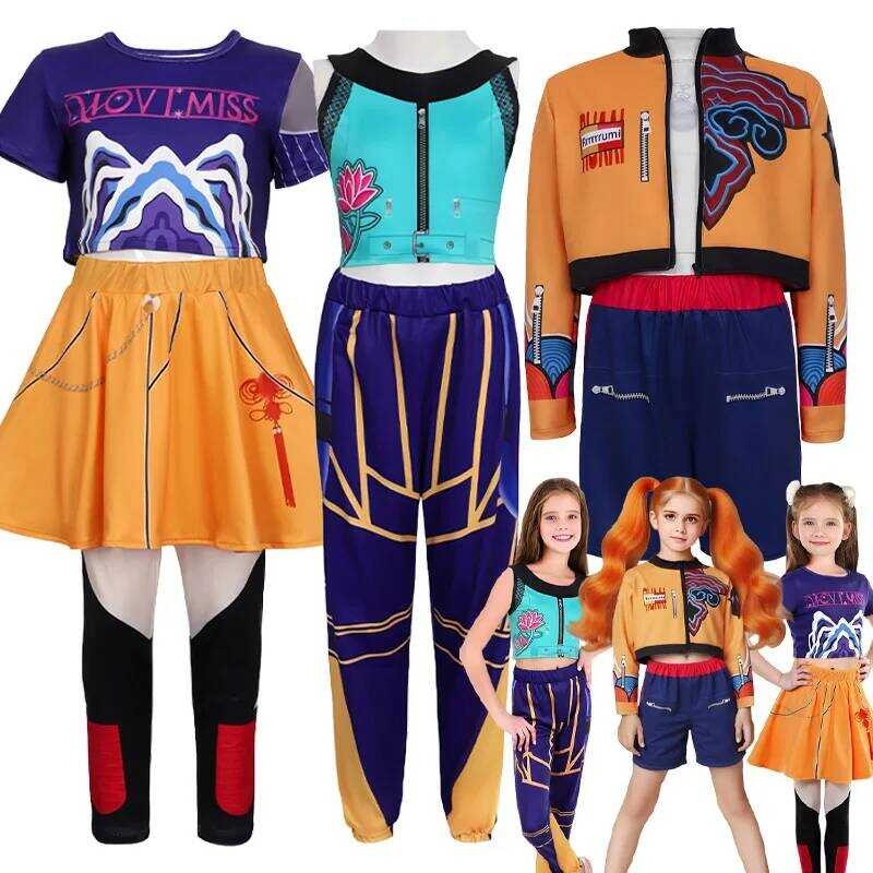 Xj I Huntrix Kpop Demon Hunters Mira Zoey I Cosplay Costume Kids Girls ...