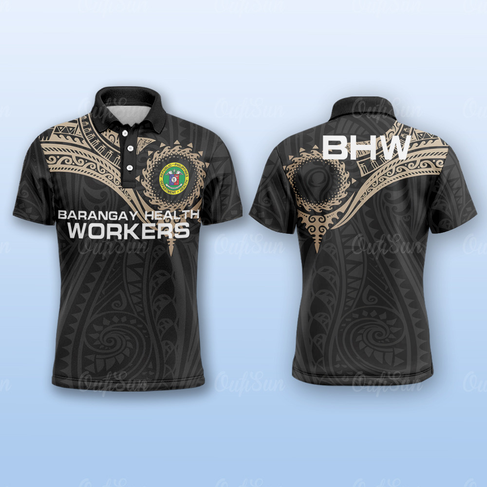 2025 (BHW) POLO Shirt Full Sublimation Barangay Health Worker Uniform ...