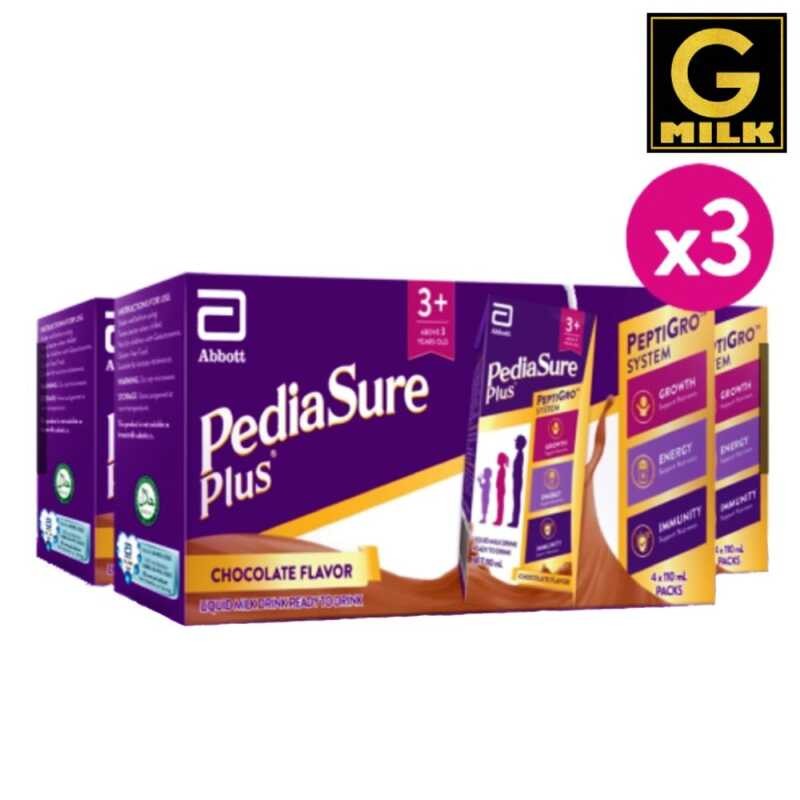 PEDIASURE CHOCOLATE READY TO DRINK 110Ml (Bundle OF 3) 12 TETRA PACKS ...