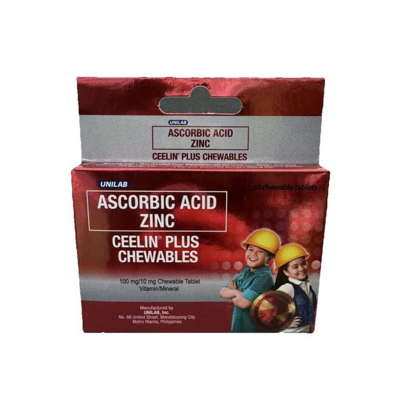 Ceelin Plus Chewables Ascorbic Acid Zinc 10 Chewable Tablets 121 ...