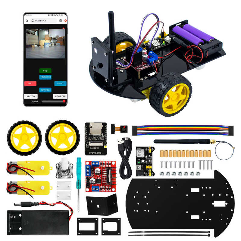 2Wd LAFVIN Smart Robot Car Kit For Arduino With Wifi Esp32 Camera ...