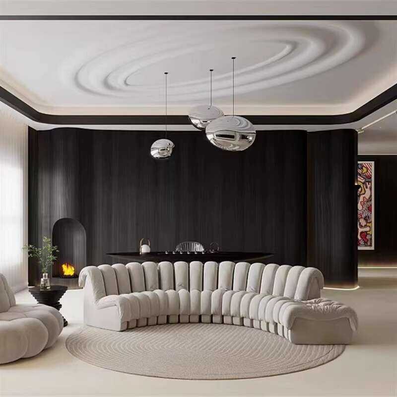 Material Water Ripple Living Room Arc Ceiling GRG Reinforced Gypsum ...