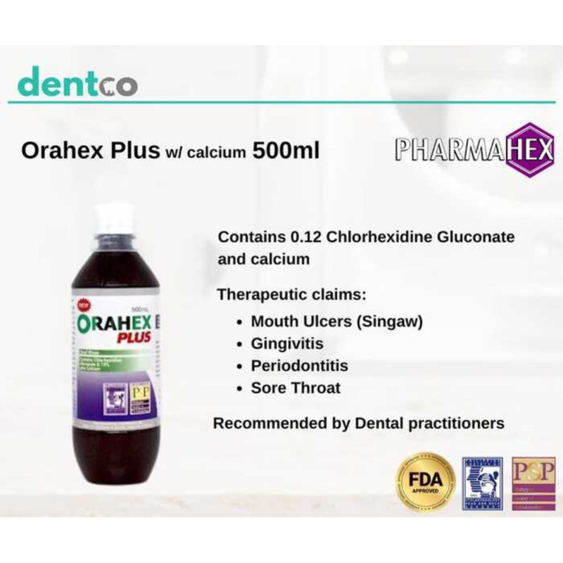 Orahex Plus W/ Calcium Mouthwash 500Ml Oral Rinse E58 | Shopee Philippines