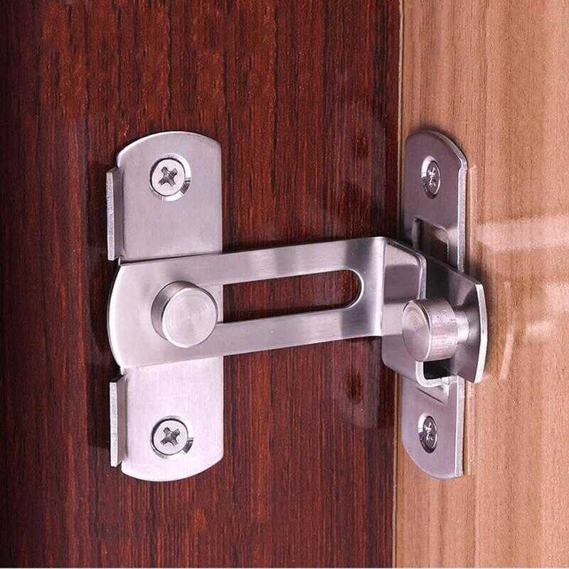 472 90 Degree Flip Sliding Barn Door Lock Stainless Steel Corner Latch ...
