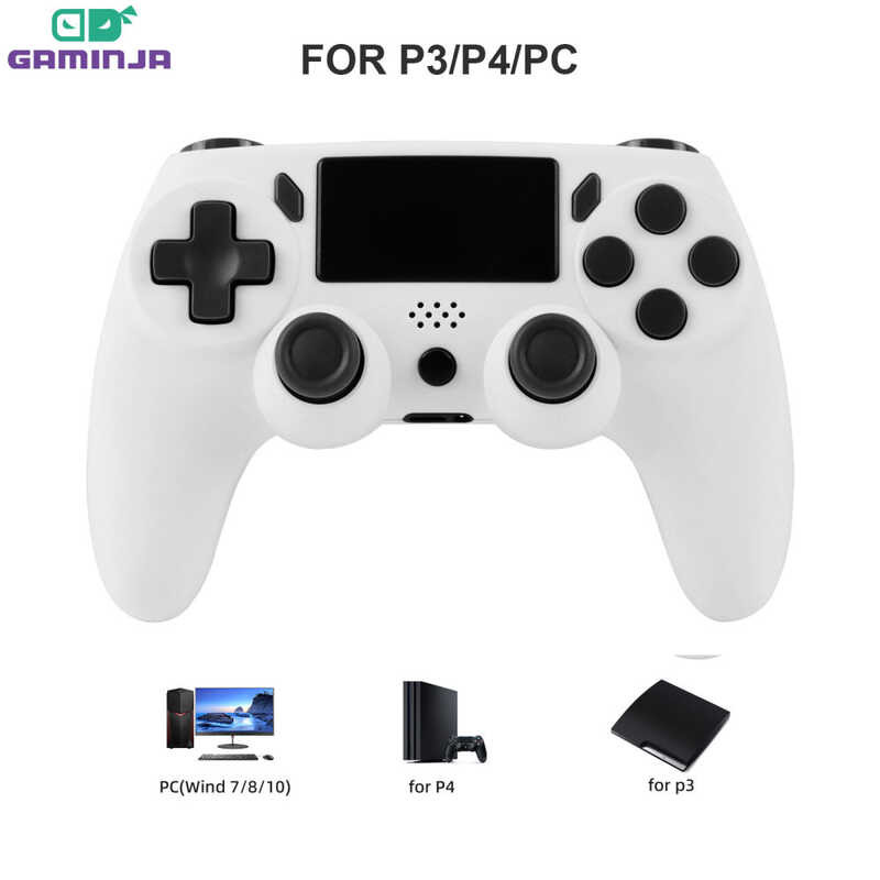 GAMINJA Wireless Gamepad With 6-Axis Gyroscope Joystick Touchpad Dual Vibration For Ps4 Ps3 PC ...