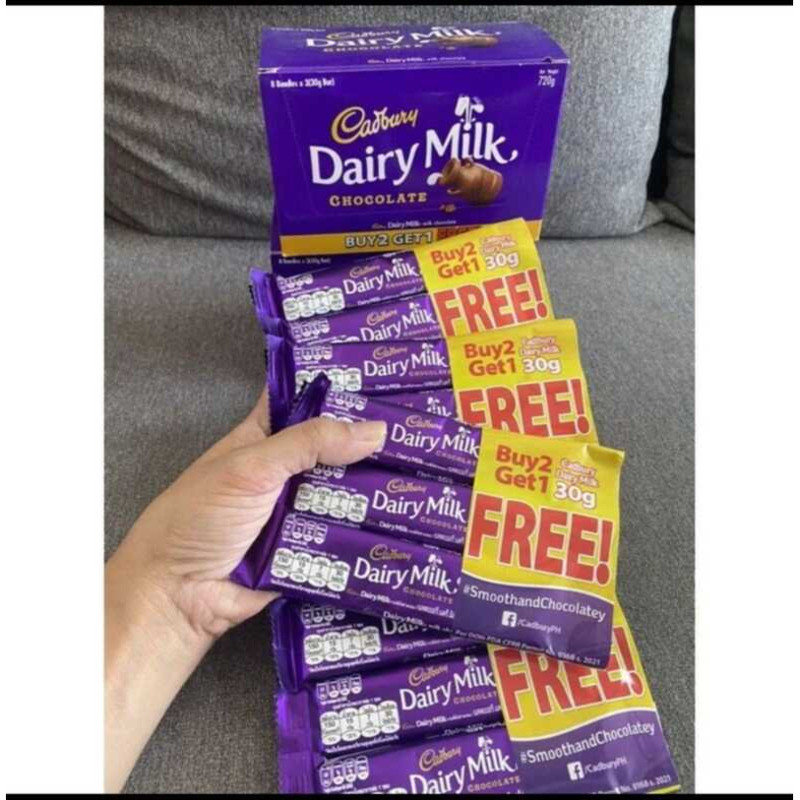 CADBURY Dairymilk MILK CHOCOLATE 2+1 30G 3 30559 | Shopee Philippines