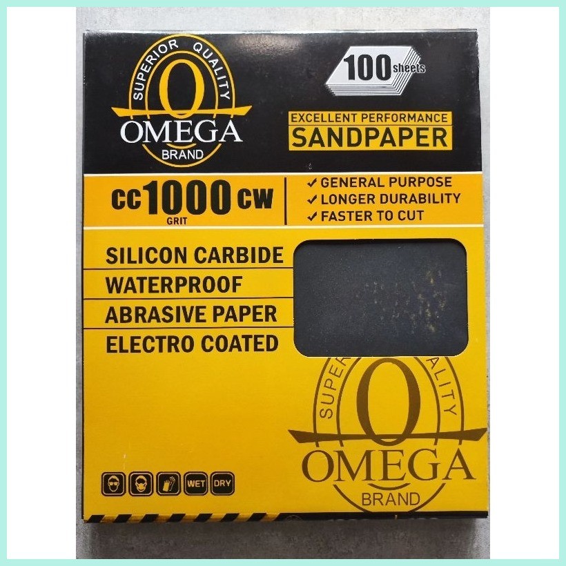 Omega Silicone Carbide Waterproof Sandpaper (1 ream) | Shopee Philippines
