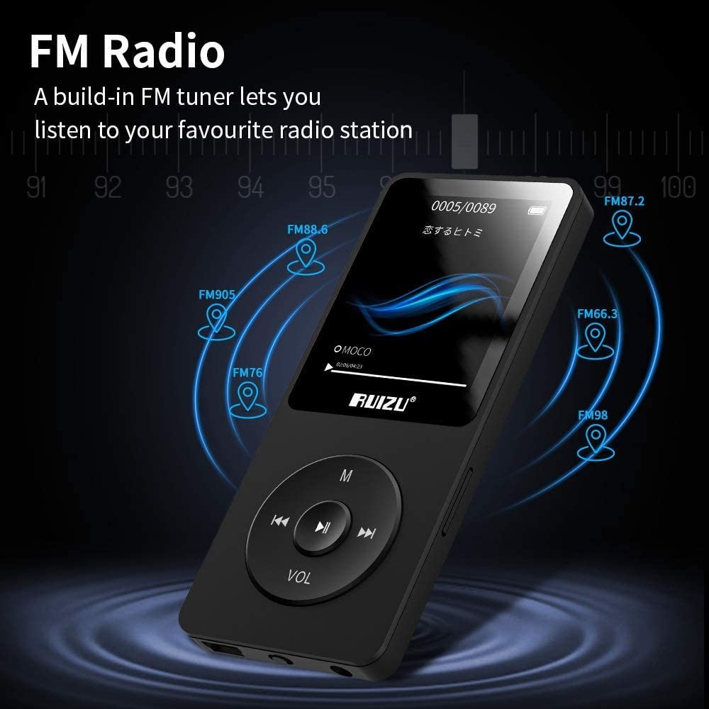 RUIZU X02 MP3 Music Player Portable Sport Walkman with 1.8 Inch Support ...
