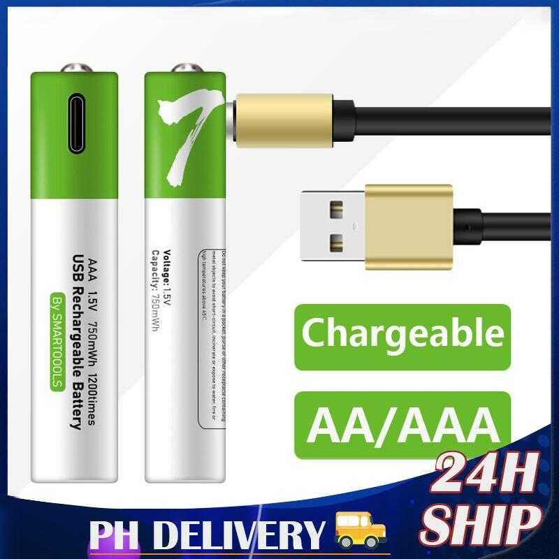 Smartools Rechargeable Battery 1.5V Li-Ion Aa/Aaa Type C Lithum-Ion ...