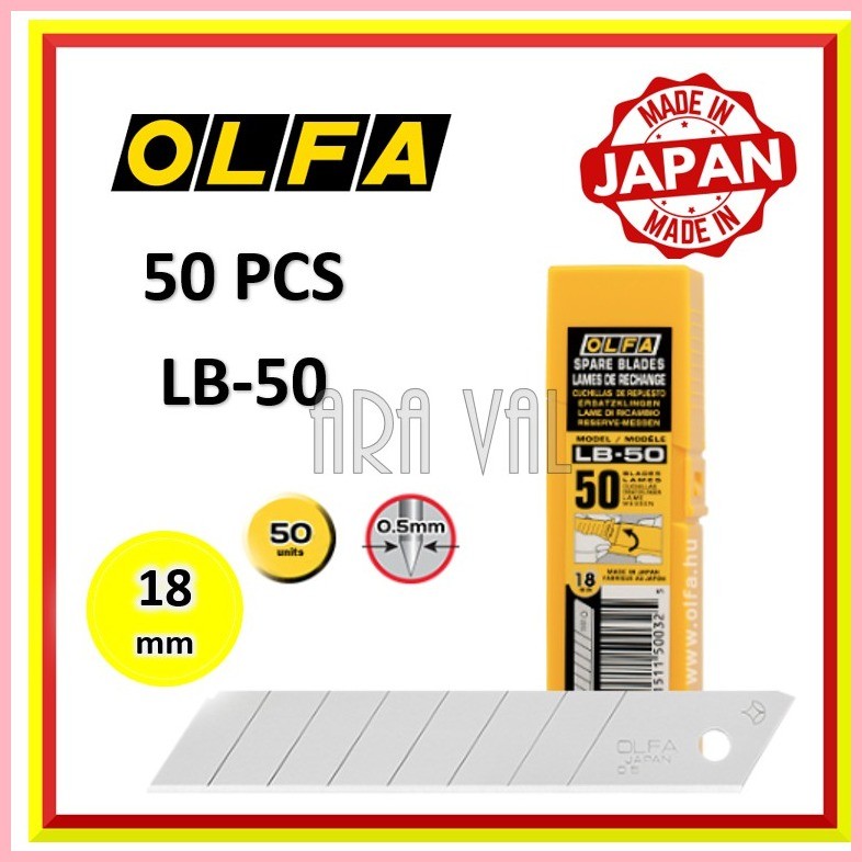 Olfa Blade Cutter Blade LB-50 18mm Heavy Duty Blade Made in Japan ...