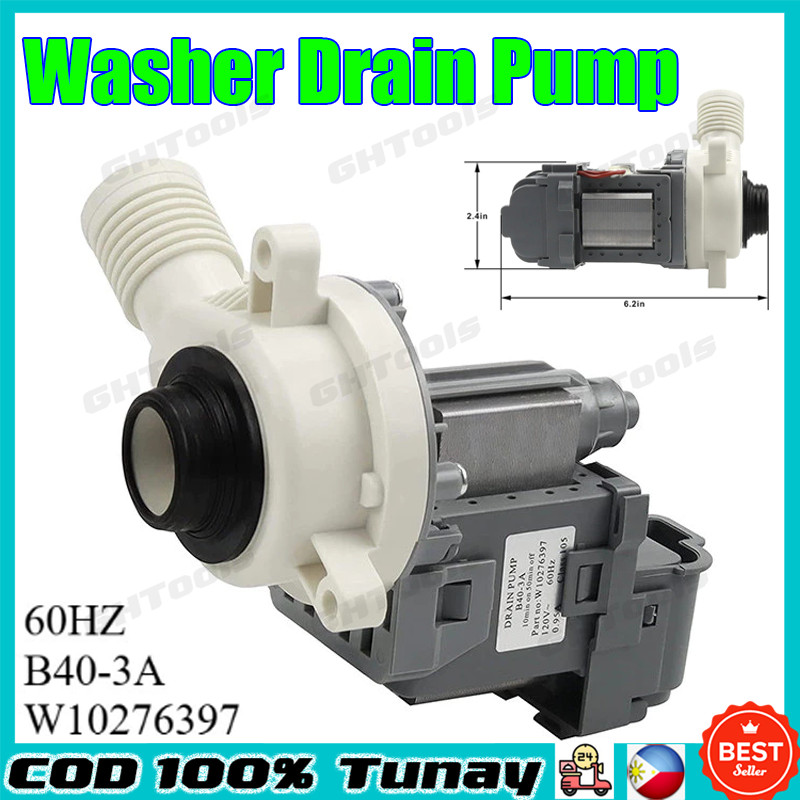 Washing Machine Drain Pump Replacement for Whirlpool W10276397 60Hz ...