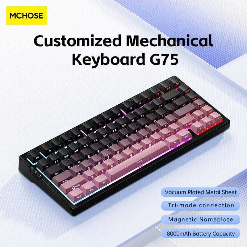 MCHOSE G75 Pro Wireless Mechanical Keyboard 75 Percent Layout Best ...