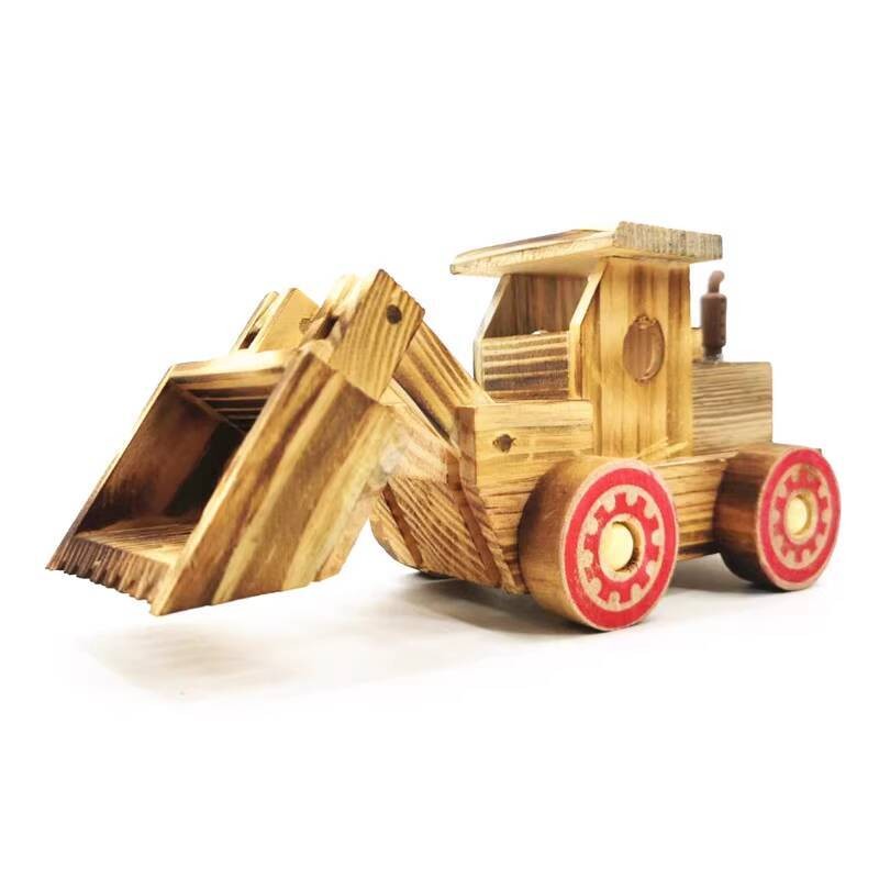 Wooden Simulation Excavator Bulldozer Backhoe Loader Forklift Loader ...