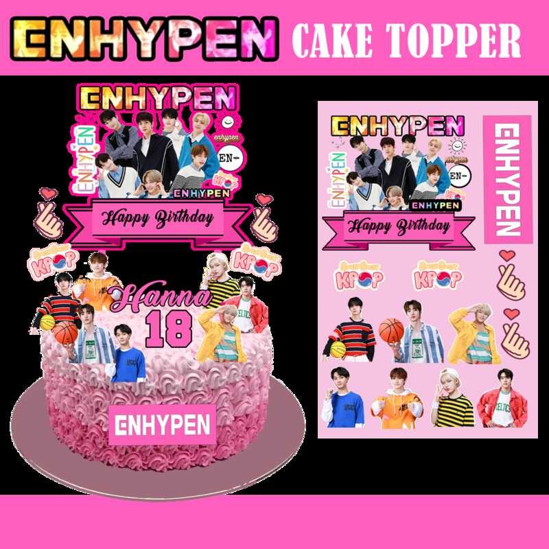 ENHYPEN CUSTOMIZED CAKE TOPPER AND PARTY DECORATION 1D4 | Shopee ...