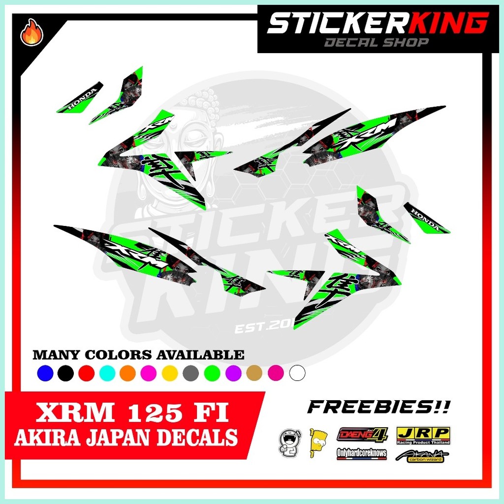 XRM 125 FI Akira Japan Decals with Freebies Thailand Indo Malaysian ...