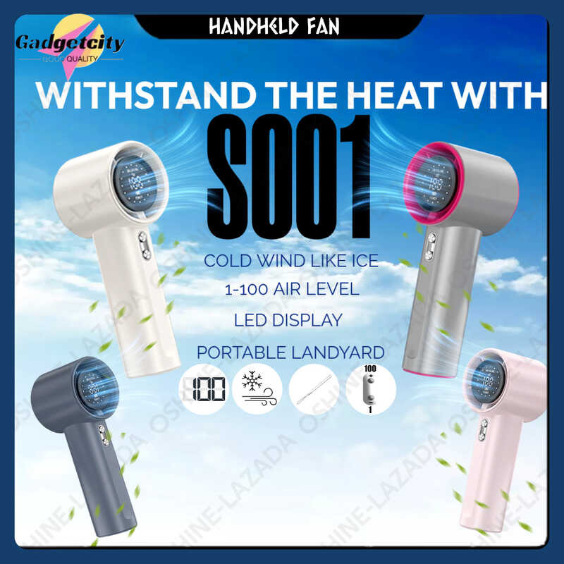 Mini Fan S001 High Speed Turbo 4000Mah Rechargeable Handheld Turbine ...