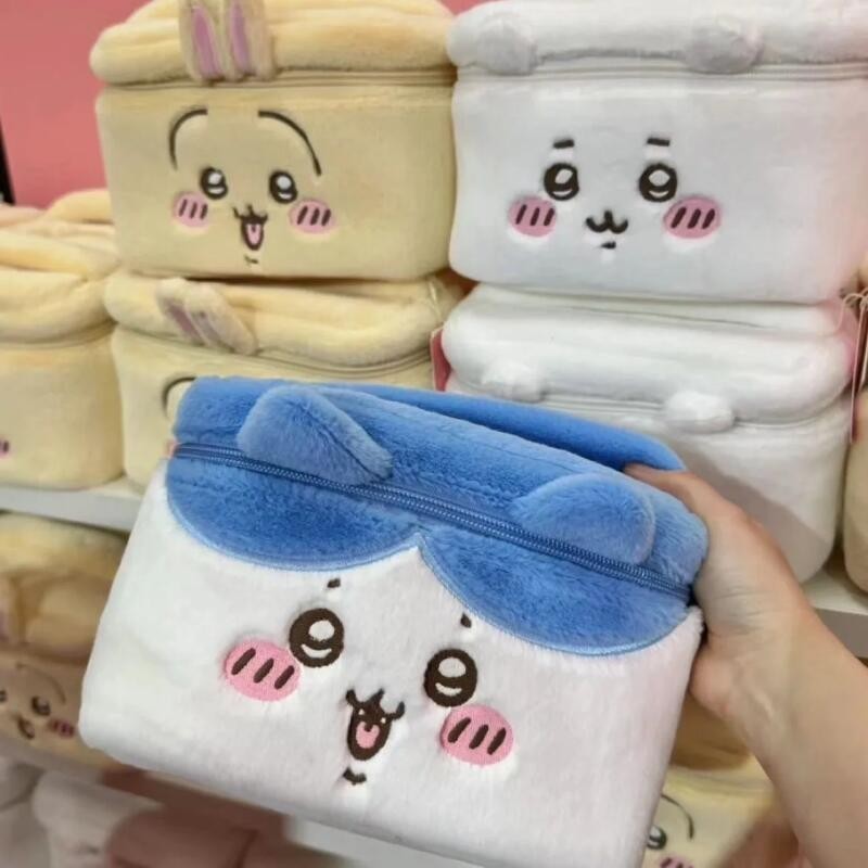 Anime Chiikawa Plush Makeup Bag Cartoon Large Capacity Multi Pocket ...