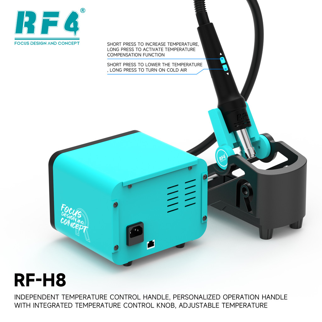 RF4 RF-H8 Hot Air Rework Station,Exclusive 4-Channel Memory,Freely Set 3-Stage Temperature ...