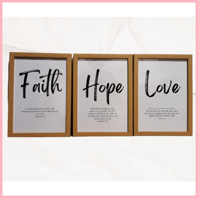 3 in 1 Bible Verse Wall Art Decor with Frame | Shopee Philippines