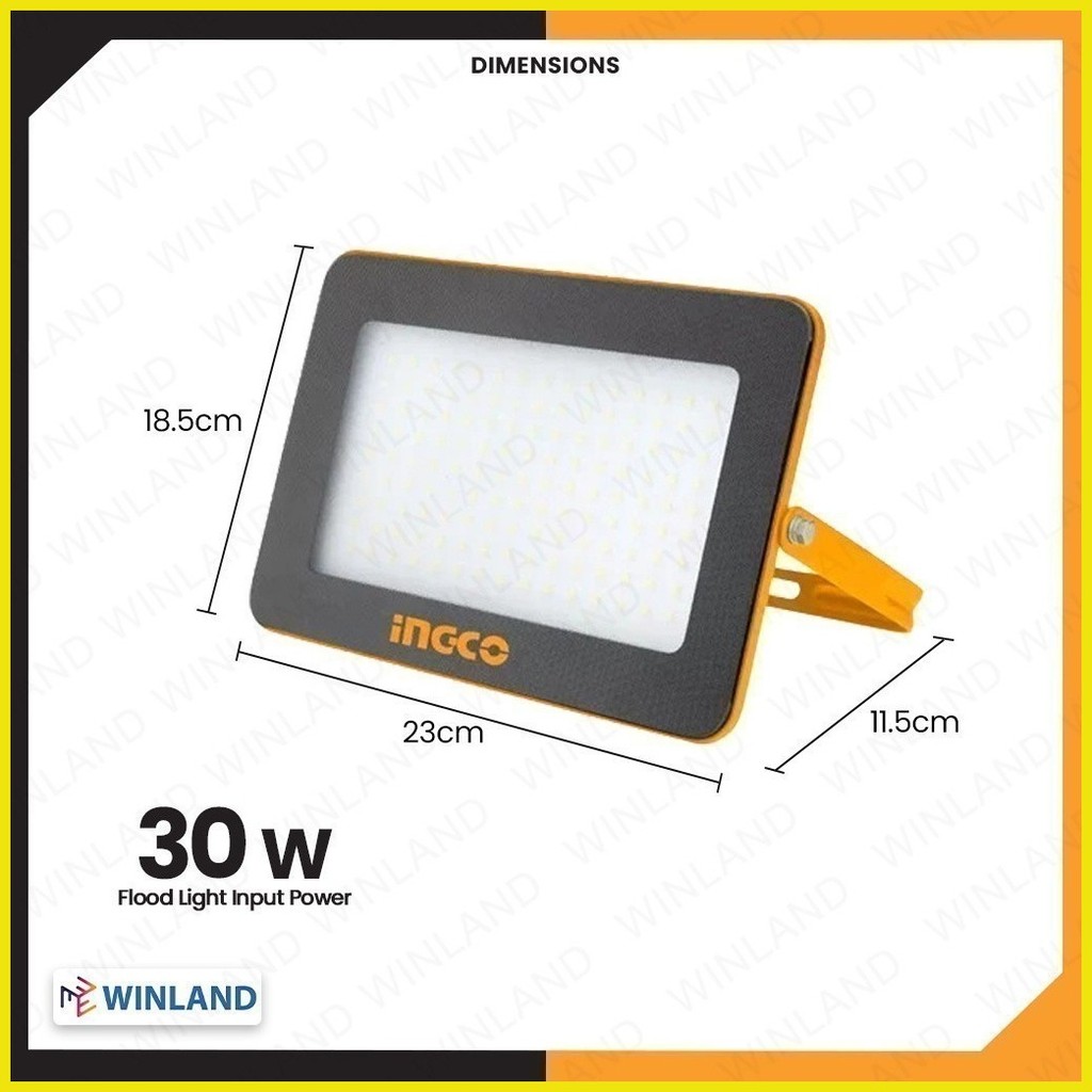 Ingco by Winland LED Flood Light Flashlight 30W HLFL3301 ING-HT ...