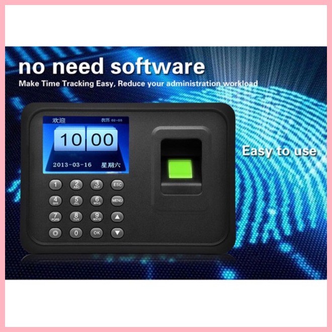 A6 Biometrics USB Biometic Office Fingerprint Attendance Check Time clock Record | Shopee ...