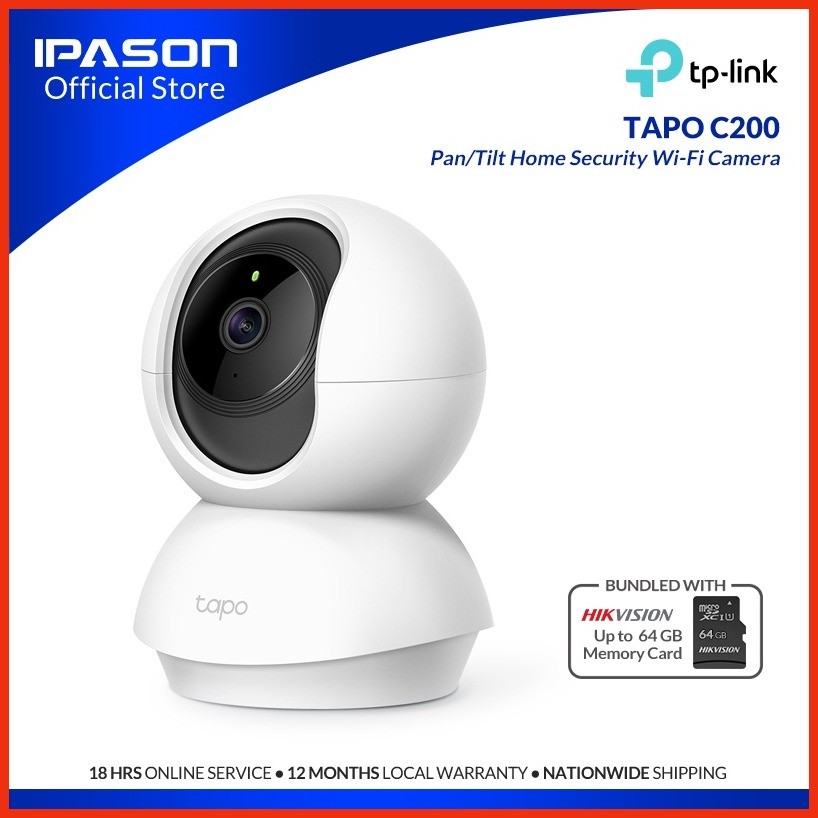 Tp-Link Tapo C200 Pan Tilt Home Security Wi-Fi Camera 360º Horizontal ...