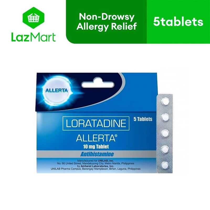 Allerta 10Mg 5 Loratadine Tablets - For Fast Non-Drowsy Relief From ...