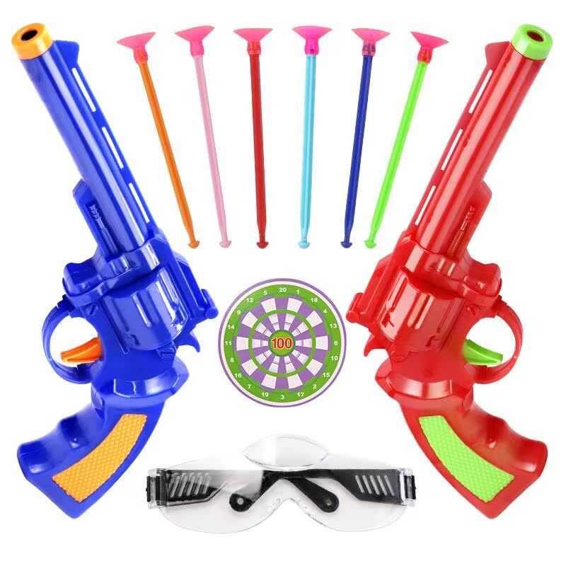 ☑♥ Children's Toy Suction Cup Soft Bullet Gun Plastic Bullets Revolver ...