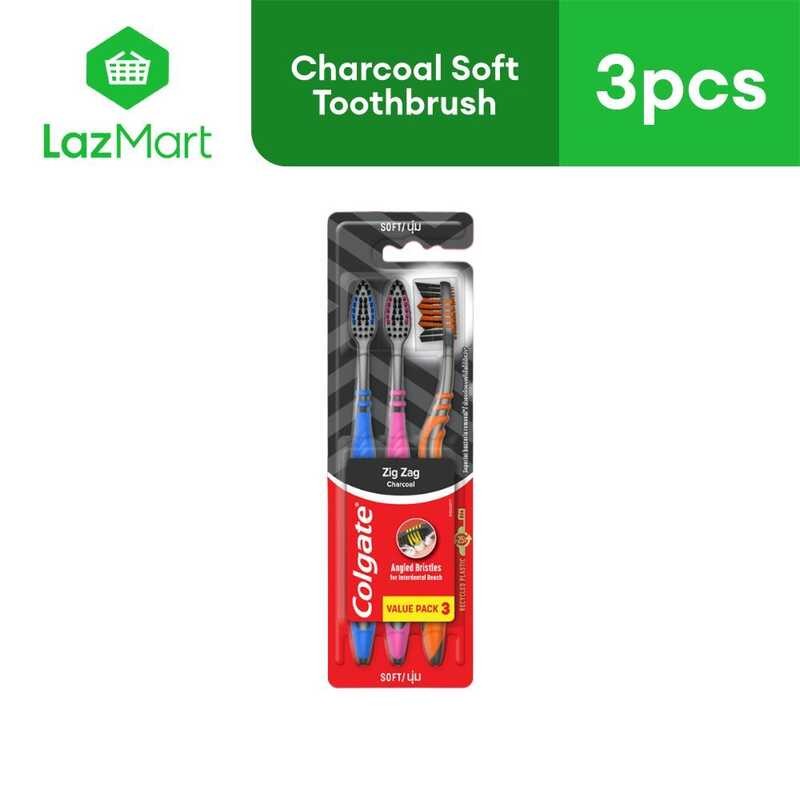 Colgate Zigzag Charcoal Soft Toothbrush Value Pack Eef | Shopee Philippines