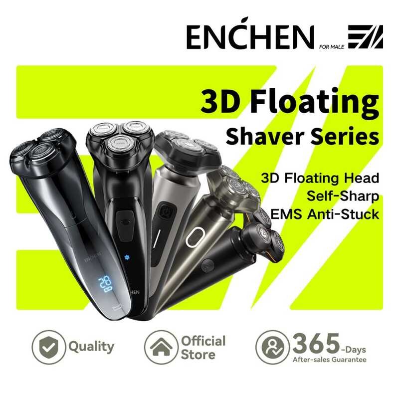 Enchen 3D Rotary Electric Shaver Blackstone Series Flexible Floating ...