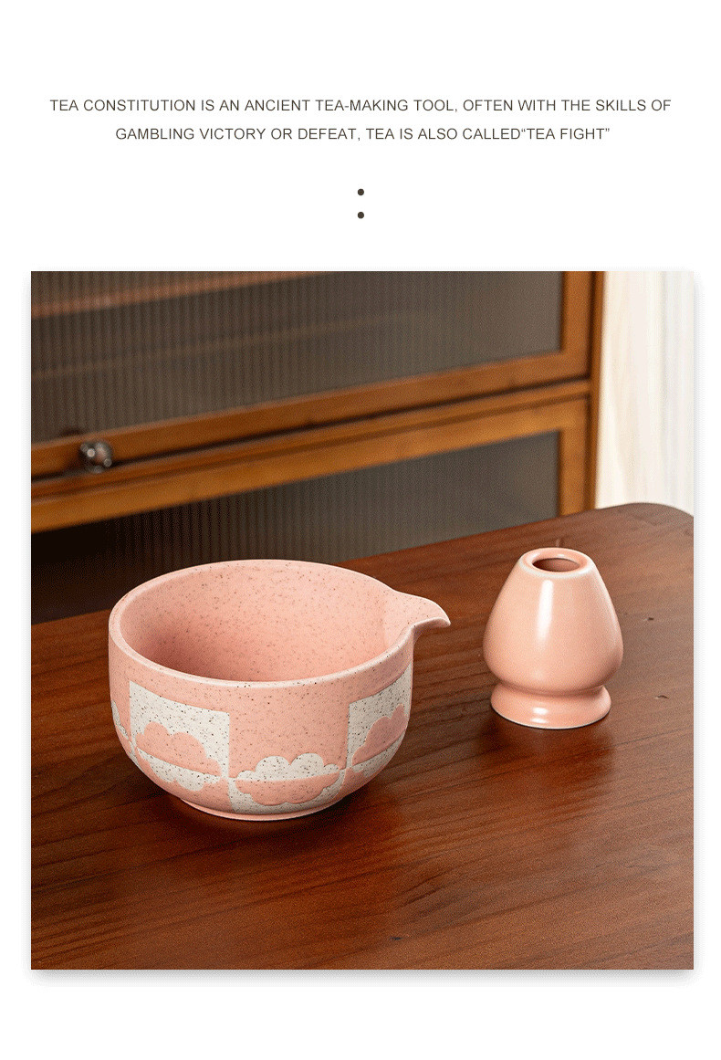 matcha corner Pink matcha bowl with spout matcha mixer set Tea Ceremony ...