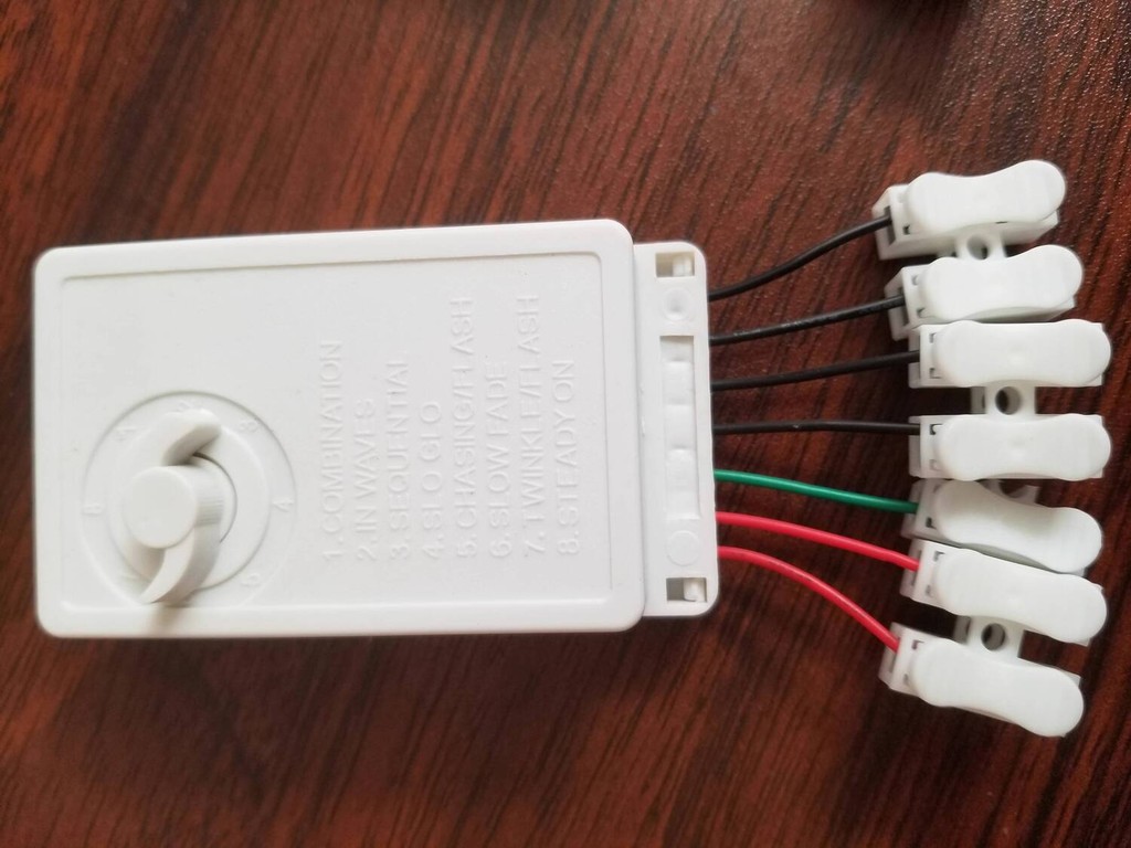 220V Plug-in LED Christmas String Light Controller Box Two Four Eight ...