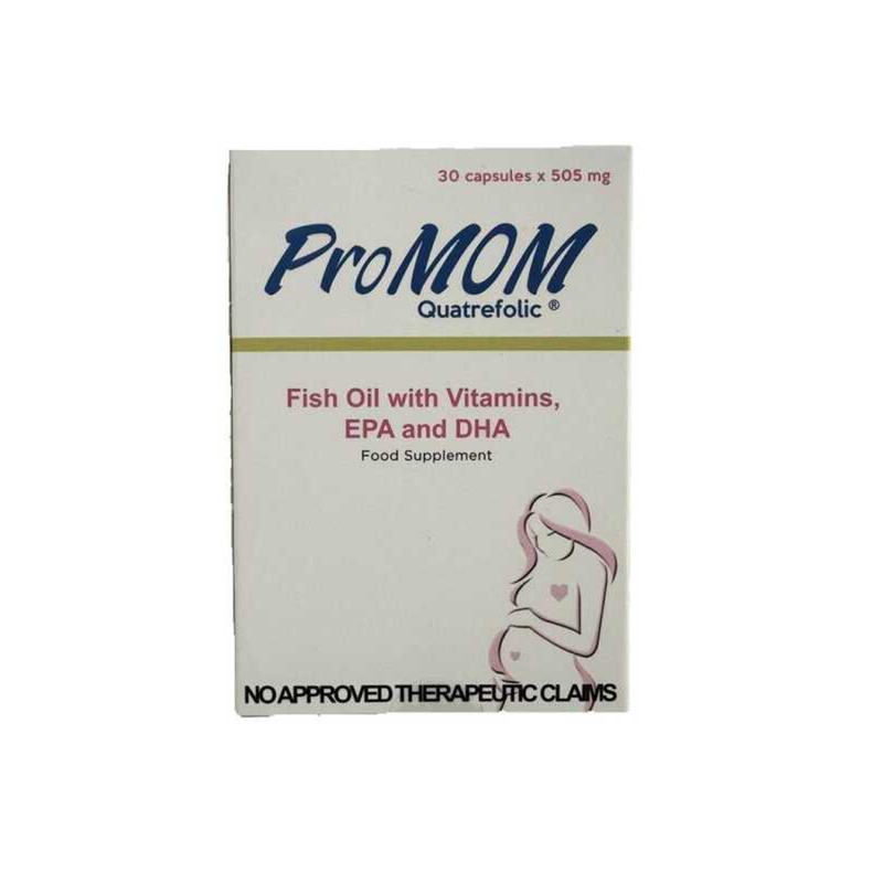 Promom Fish Oil With Vitamins, EPA And DHA 0 Capsules Food Supplement ...