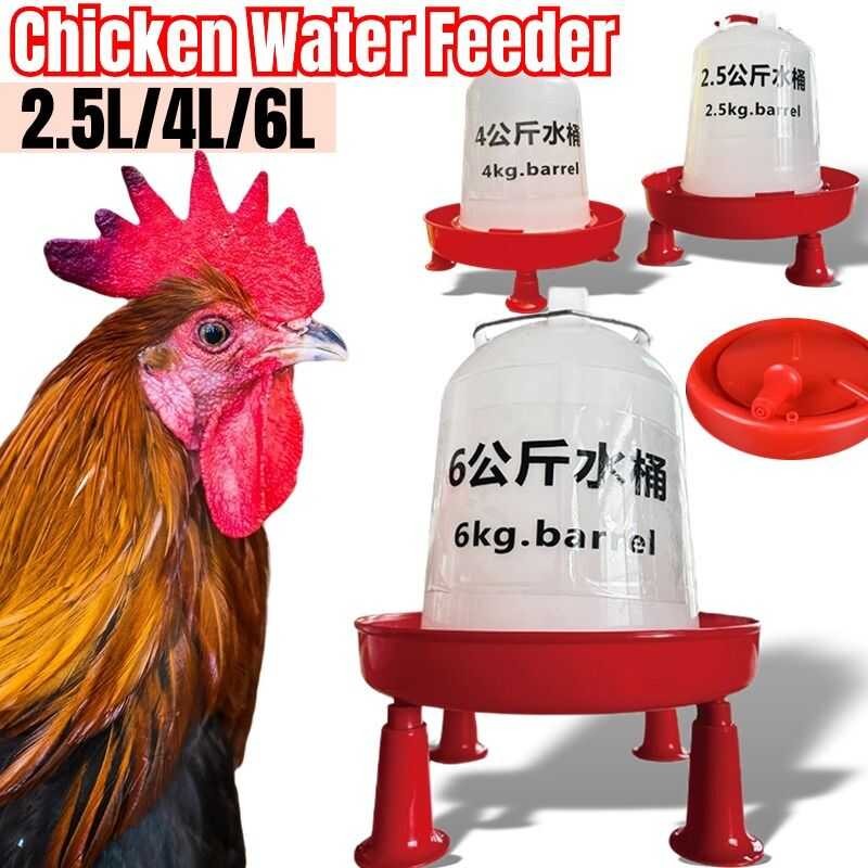 Chicken Water Dispenser With Bracket Drinking Kettle Device Farm Animal ...
