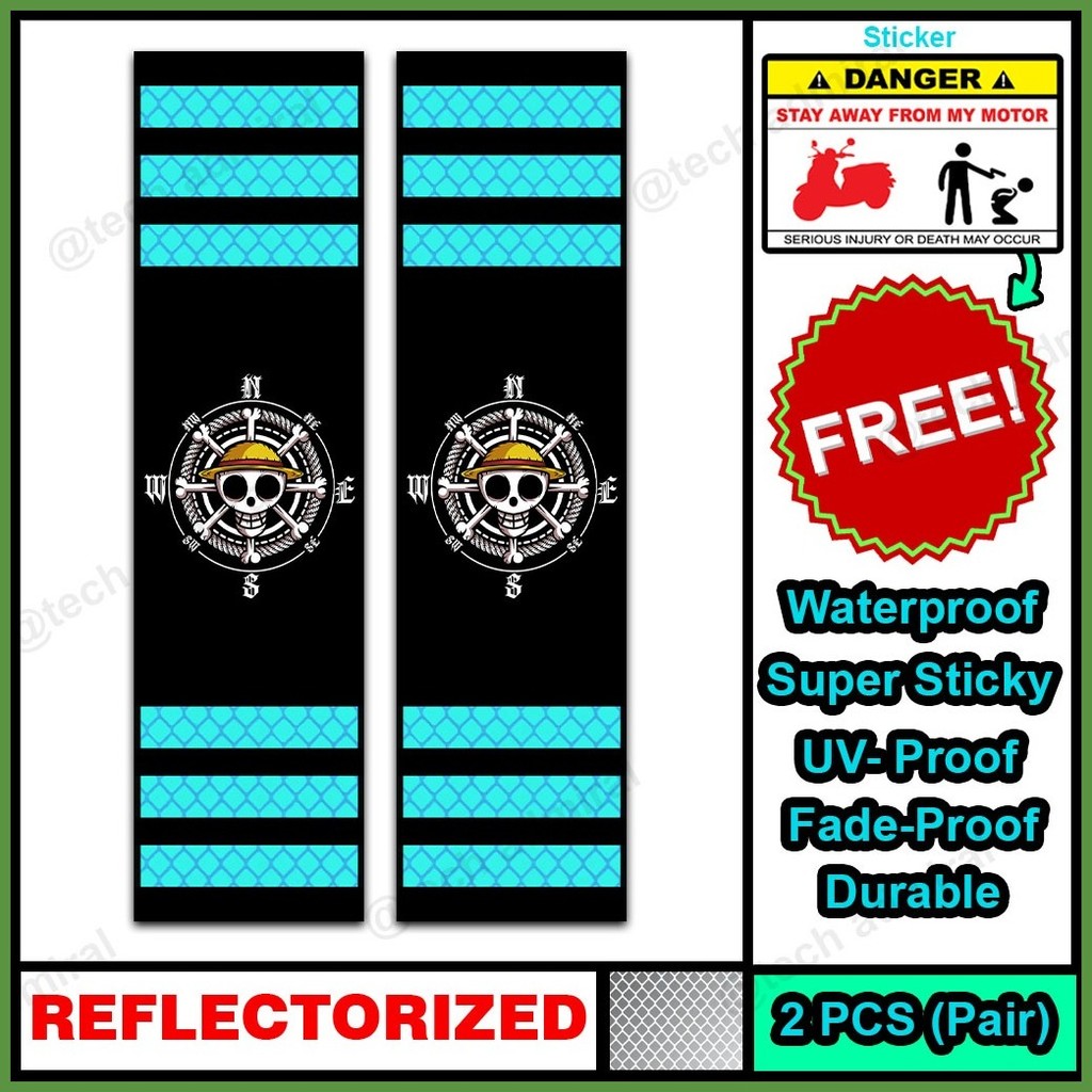 Alloy Top Box Sticker Waterproof One Piece Compass 2 (REFLECTORIZED ...