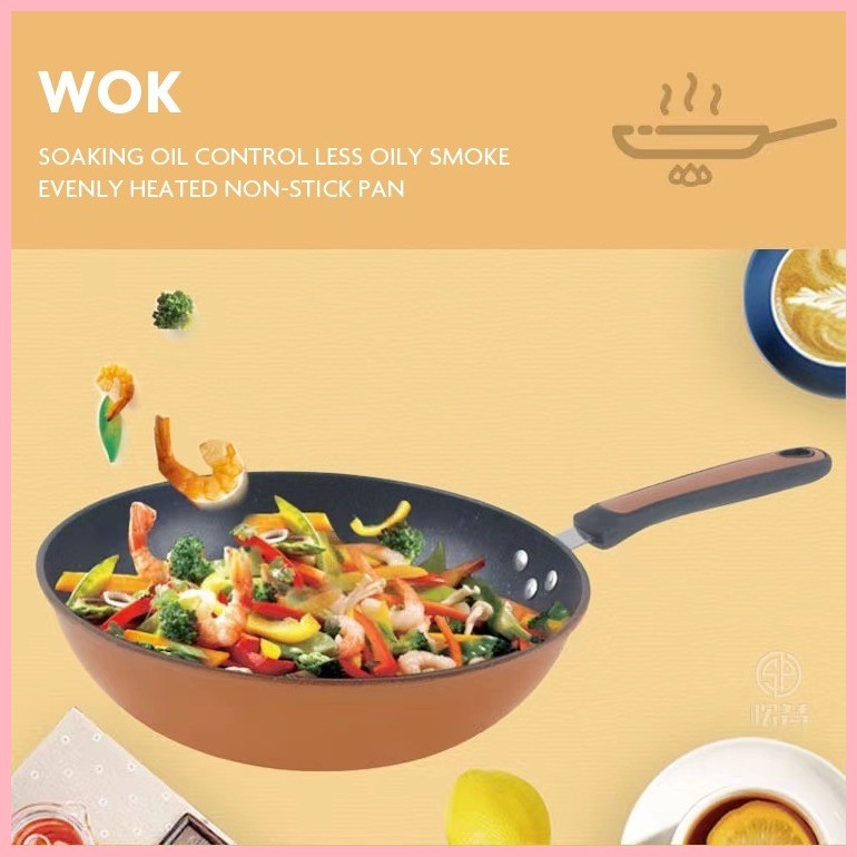 Hoba Non Stick Cookware Set 3 In 1 Non Stick Frying Pan Wok Soup Wok ...