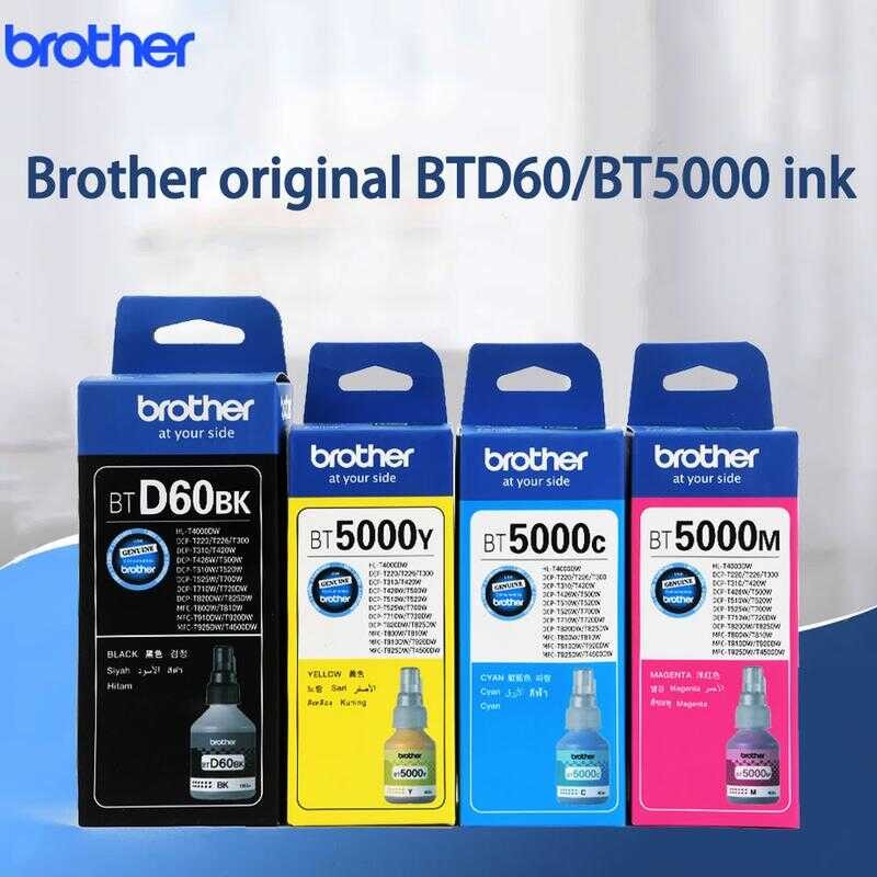 Original Brother Btd60bk Black Ink Bt5000 Dcp-T520w Dcp-T720dw Color ...
