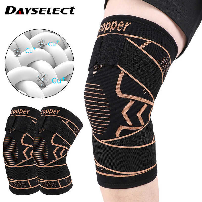 Sports Copper Ion Non-Slip Knitted Nylon Knee Pads Patella Wear Tendon ...