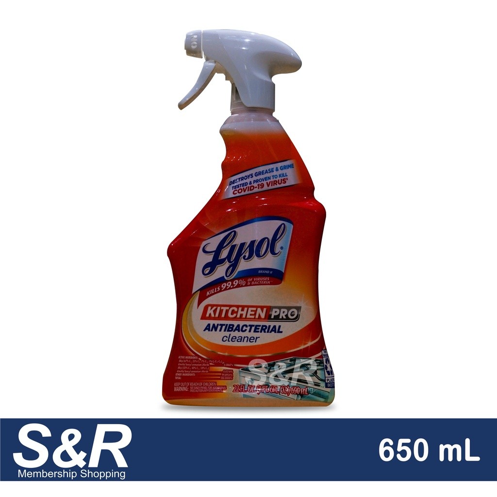 Lysol Kitchen Pro Antibacterial Cleaner 650mL | Shopee Philippines