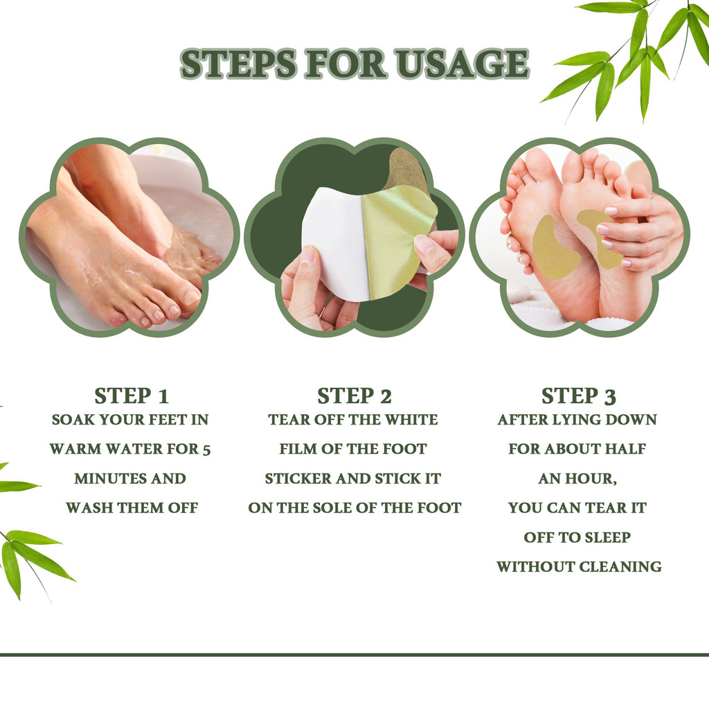 Ginger Detox Feet Patches Dispelling Dampness Detoxify Cleaning Weight ...