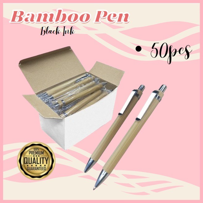 50pcs. Bamboo pen （1.0mm Neutral Black Ink Refill) | Shopee Philippines