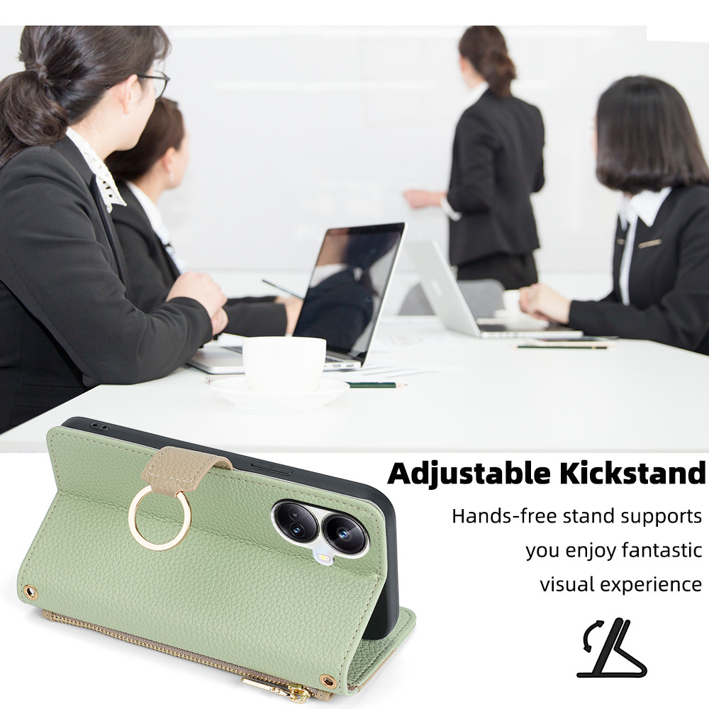 PU Leather Case for Realme 15 Pro 15T 5G Flip Wallet Cover Card Slots ...