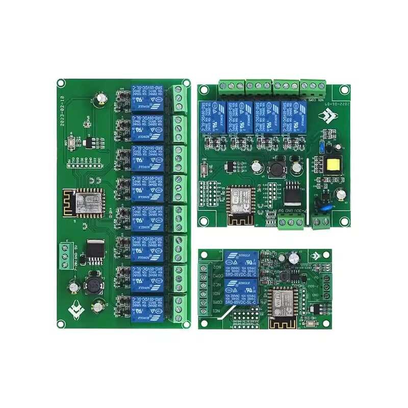 5V/8-80V Electric ESP8266 WIFI Dual Channel Relay Module ESP-12F Board ...